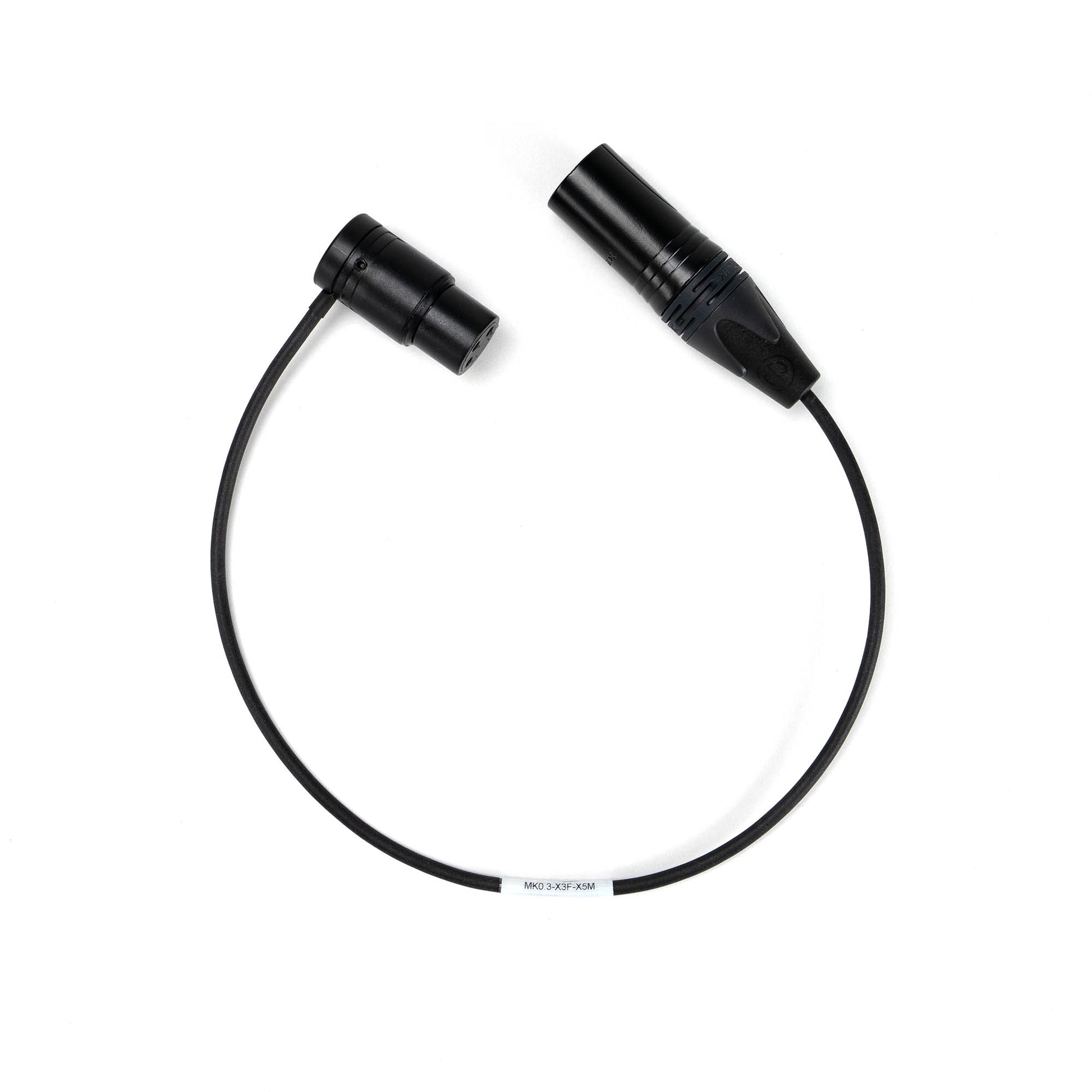 Low Profile XLR-3F (Mono) to XLR-5M (Stereo) Adapter Cable (MK0.3-X3F ...